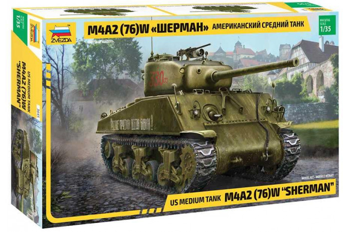 Zvezda - M4A2(76)W SHERMAN (1:35) - 3645 - MJ Modely.cz